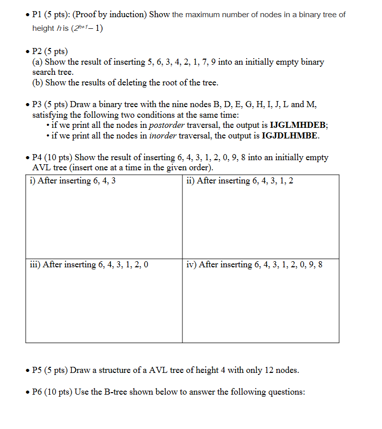 Solved - ﻿P1 (5 ﻿pts): (Proof by induction) ﻿Show the | Chegg.com