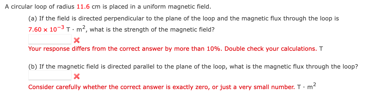 Solved circular loop of radius 11.6 cm is placed in a | Chegg.com