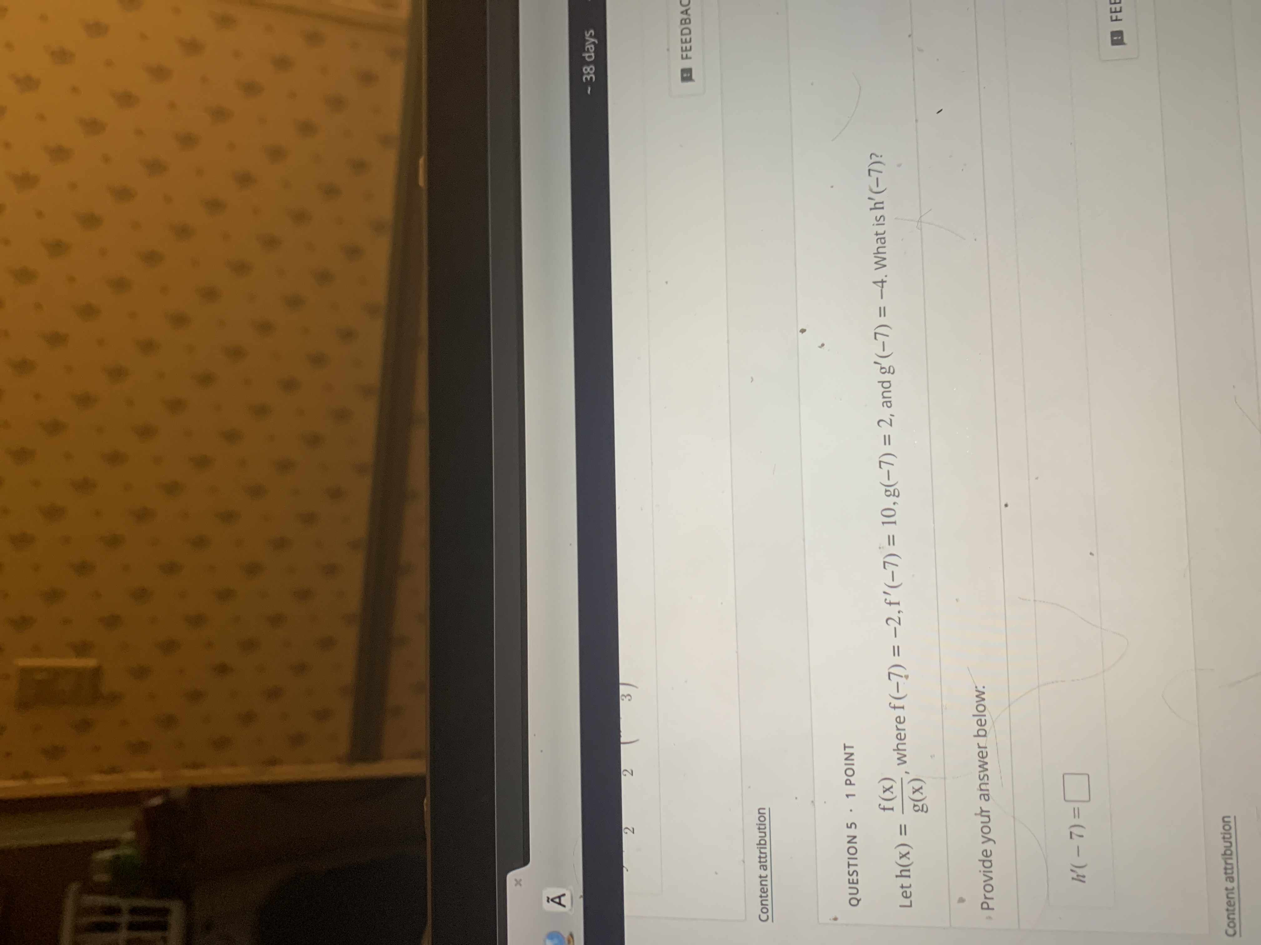 Solved QUESTION 5 - 1 POINTLet h(x)=f(x)g(x), where | Chegg.com Solved QUESTION 5 - 1 POINTLet h(x)=f(x)g(x), where | Chegg.com
