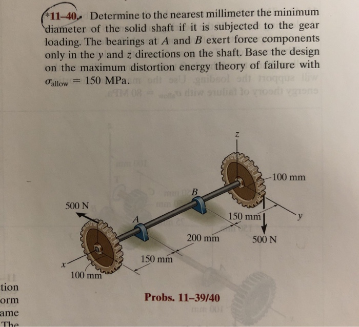 Solved *11-40,- Determine to the nearest millimeter the | Chegg.com