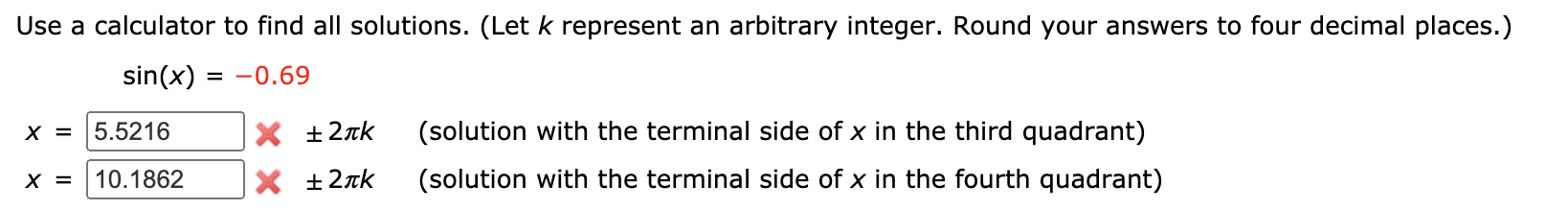 Solved Algebraically determine all solutions on the interval | Chegg.com