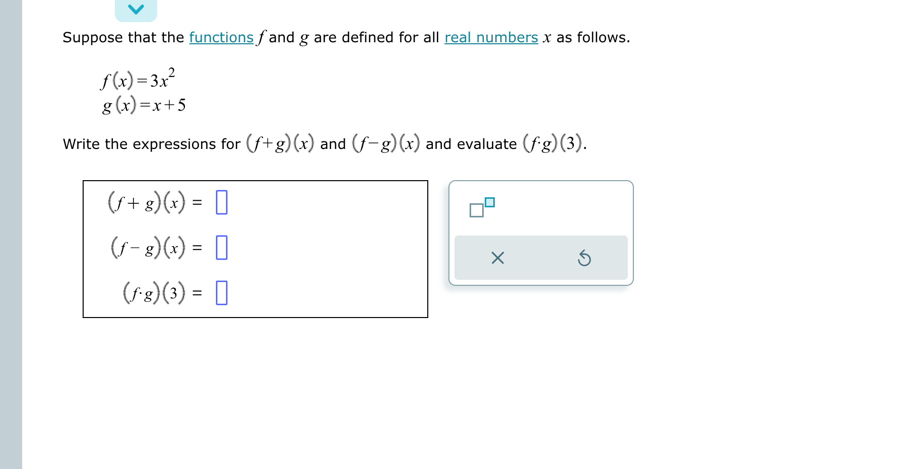 Solved Suppose That The Functions F And G Are Defined For 