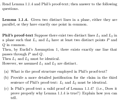 Solved Read Lemma 1.1.4 ﻿and Phil's proof-text; then answer | Chegg.com