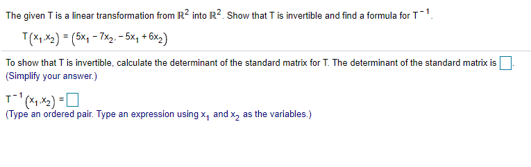 Solved The given Tis a linear transformation from R2 into R2 | Chegg.com