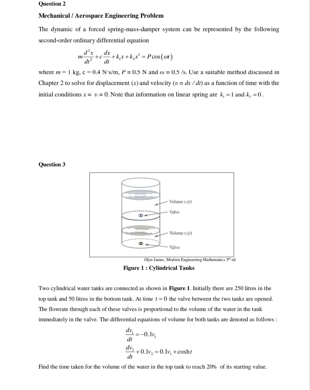 Solved Question 2 Mechanical / Aerospace Engineering Problem | Chegg.com