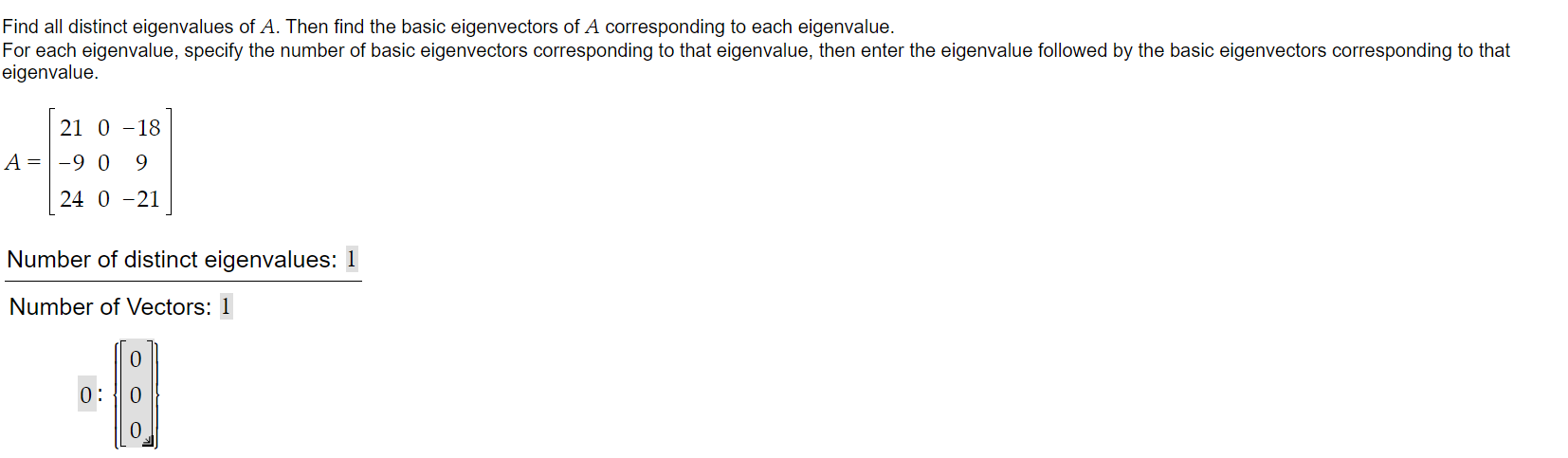 Solved Find all distinct eigenvalues of A. Then find the | Chegg.com