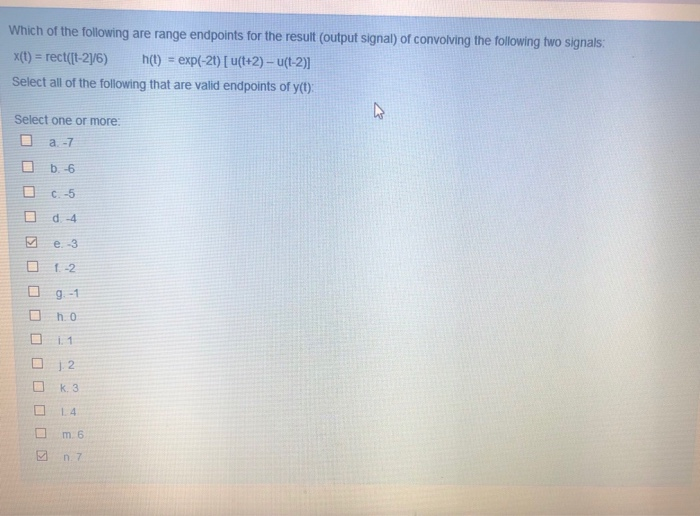 Solved Which of the following are range endpoints for the | Chegg.com