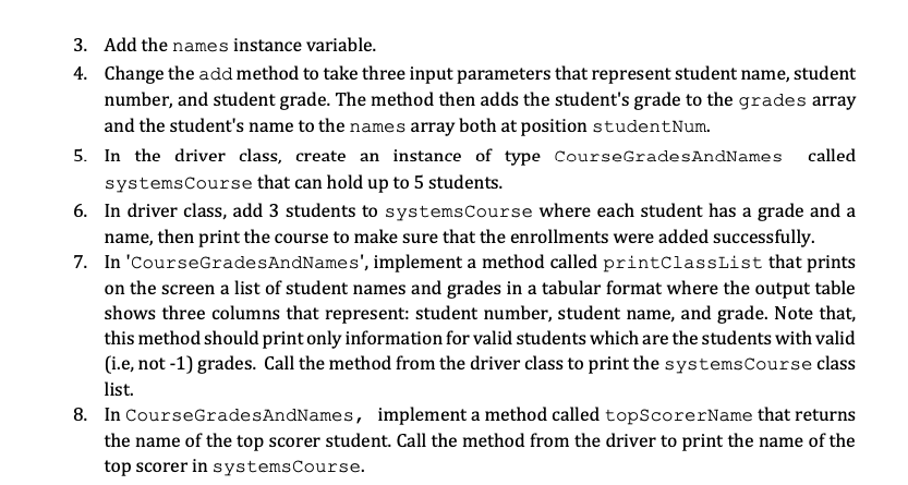 Solved In this Lab, you will implement a Java application | Chegg.com