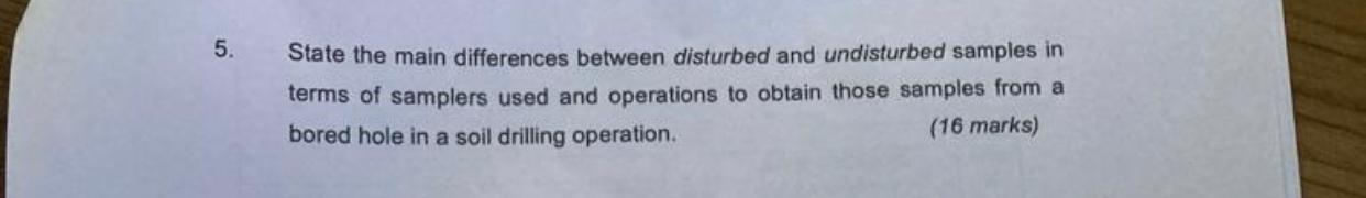 Solved 5. State the main differences between disturbed and | Chegg.com