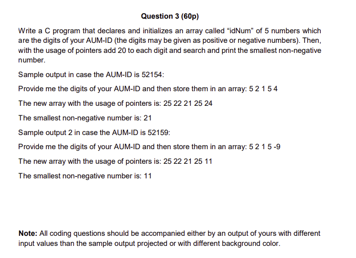 Solved ( needed In C programming language ) ( needed In C | Chegg.com