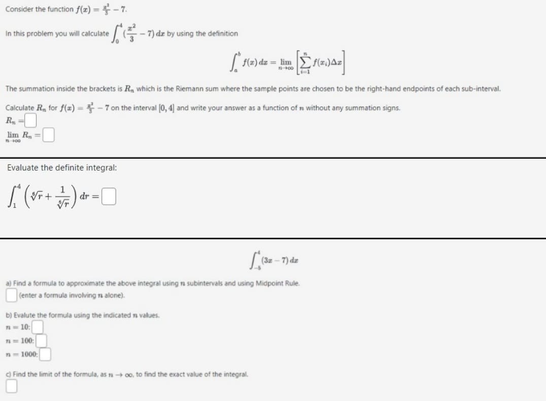 Solved Consider the function f(x)=3x2−7. In this problem you | Chegg.com