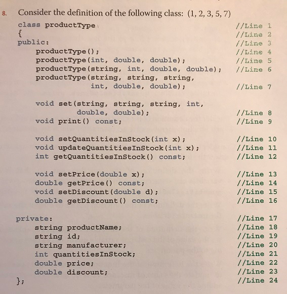 Solved Write A Program That Uses The Class Producttype 7950