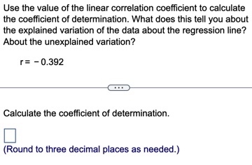 Solved Use the value of the linear correlation coefficient | Chegg.com