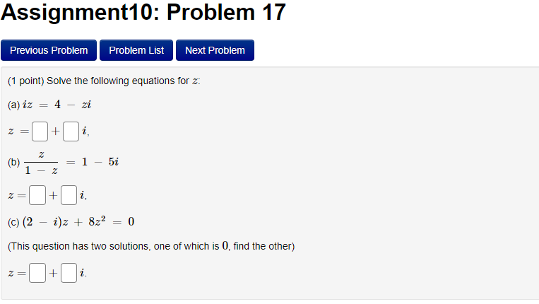 Solved Assignment10 Problem 17 Previous Problem Problem 0595