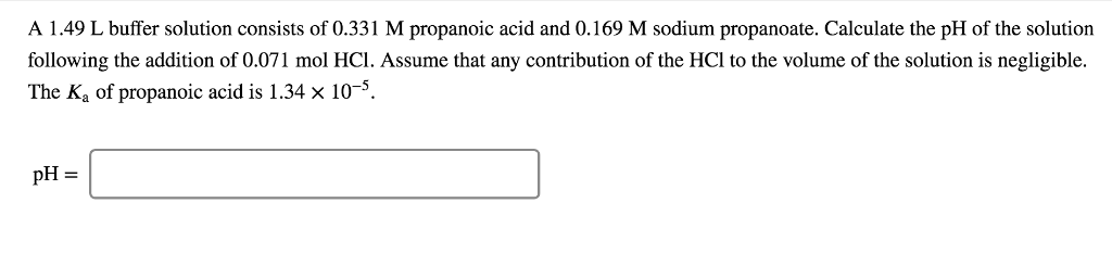 Solved A 1.49 L buffer solution consists of 0.331 M | Chegg.com