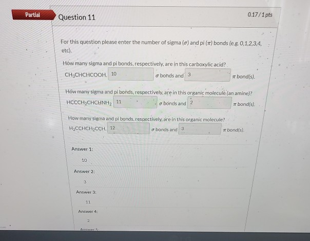 Solved Partial 0.17/1 pts Question 11 For this question | Chegg.com