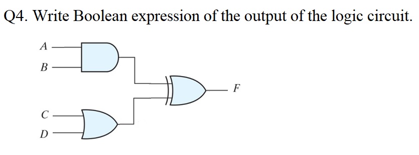 Solved Q4 Write Boolean Expression Of The Output Of The 2162
