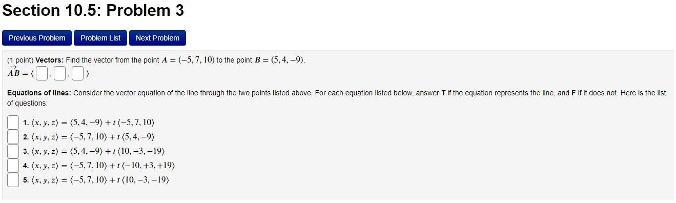 Solved Section 10.5: Problem 3 Previous Problem Problem List | Chegg.com