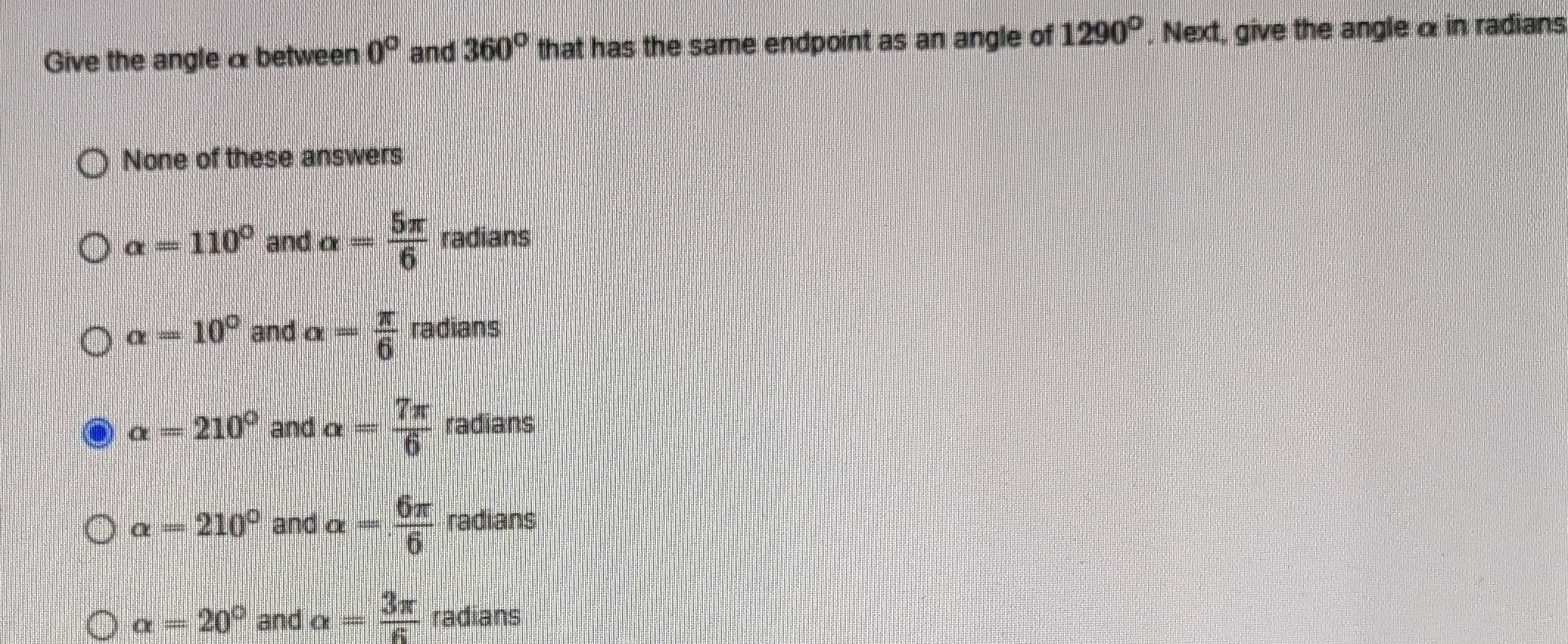 Solved Give the angle \\( \\alpha \\) between \\( 0^{\\circ} | Chegg.com