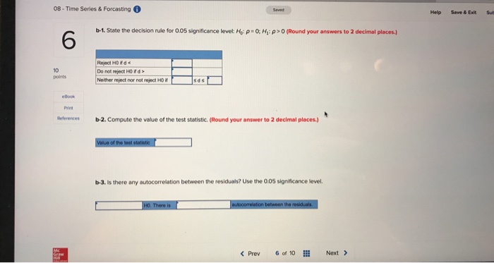 Solved 08 - Time Series&Forcasting Help Save & Exit The | Chegg.com