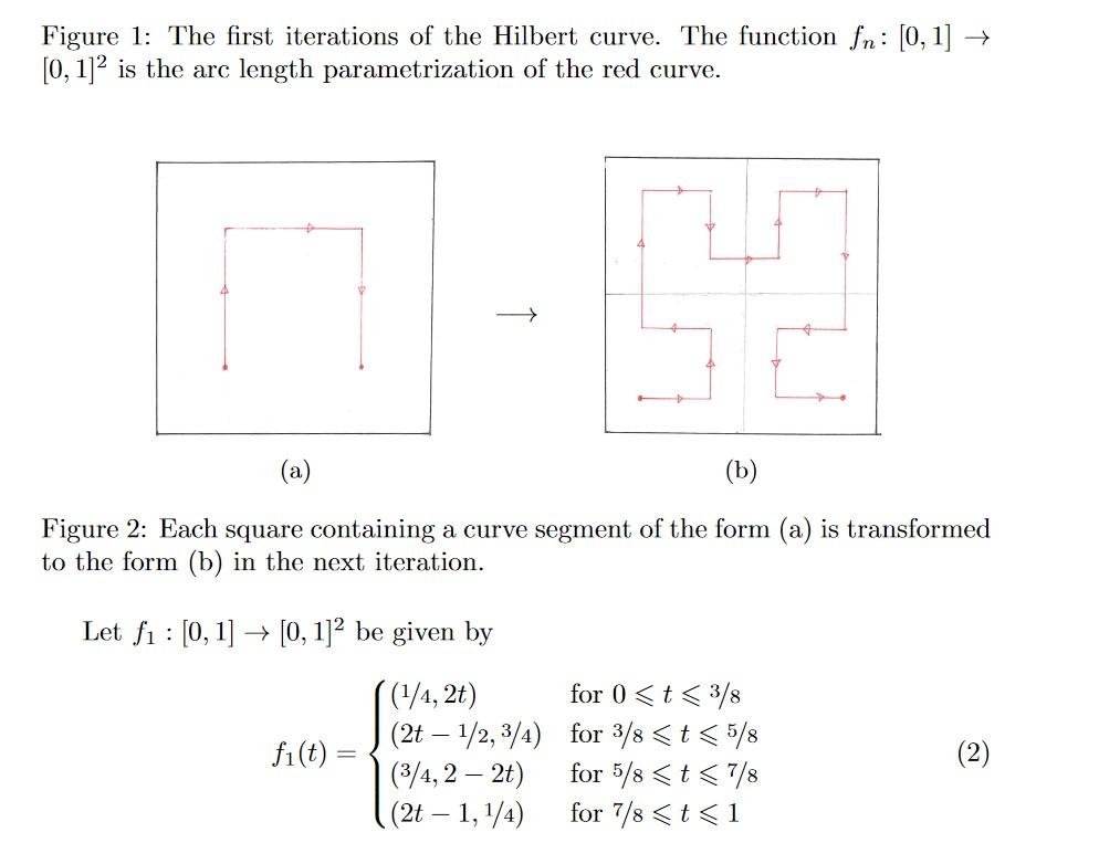 Problem 2. A space-filling curve is a continuous and | Chegg.com