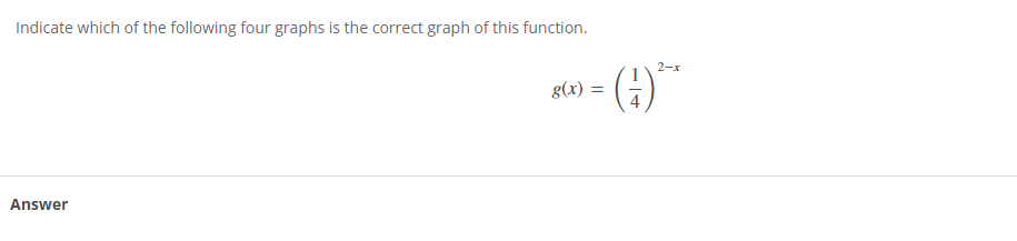 Solved Indicate which of the following four graphs is the | Chegg.com