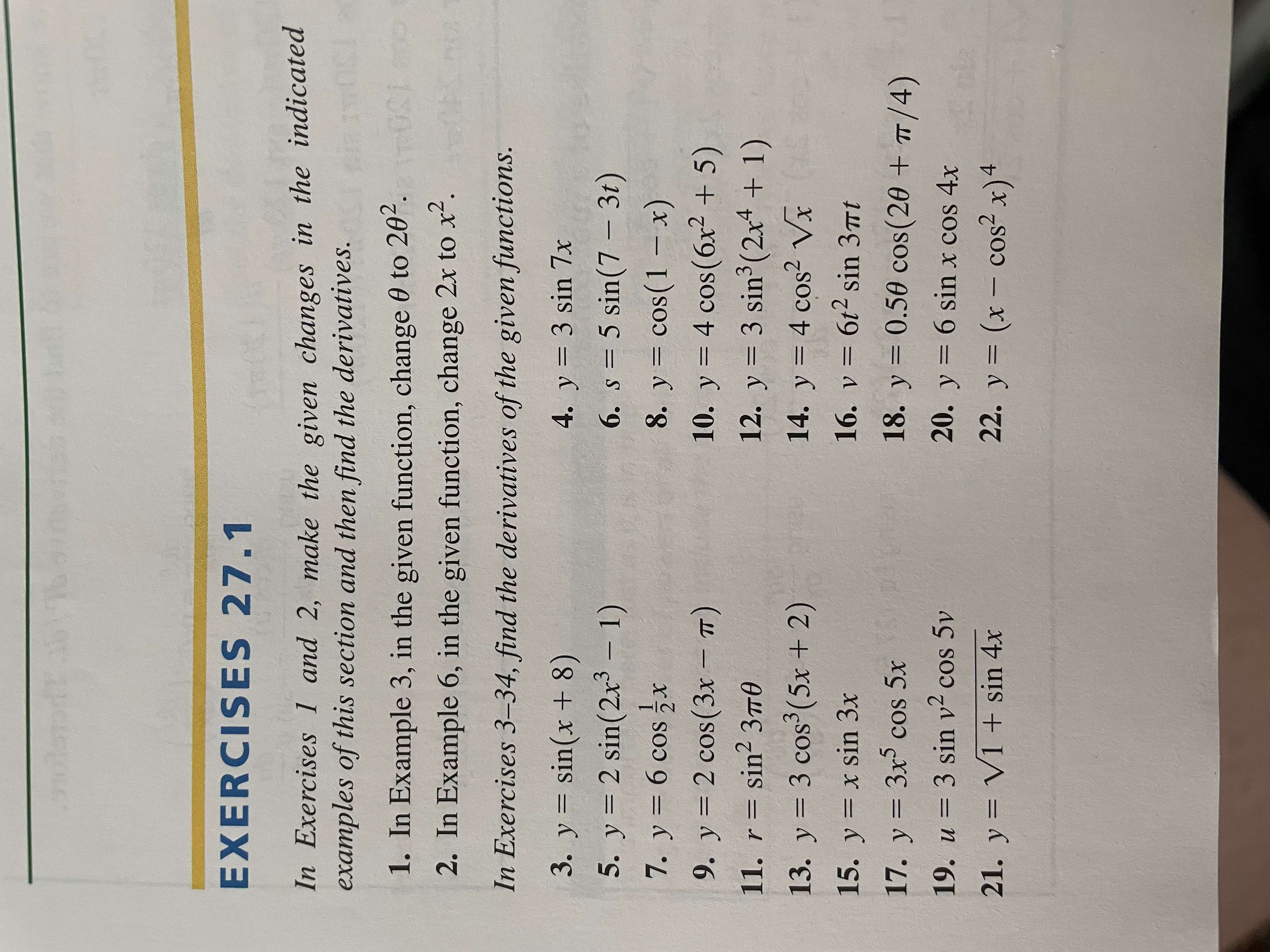 Solved In Exercises 1 and 2, make the given changes in the | Chegg.com