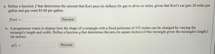 Solved a. Define a function [ that determines the amount | Chegg.com