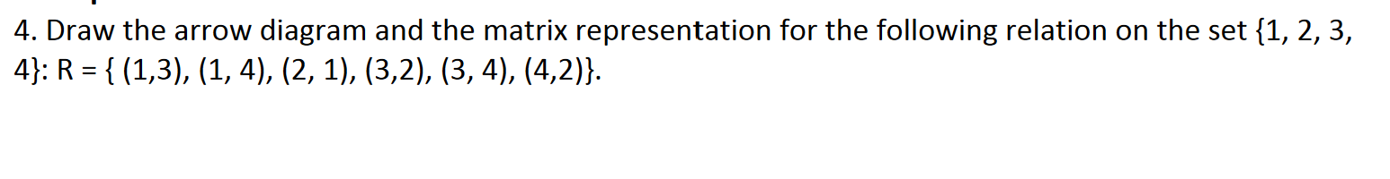 Solved 4. Draw the arrow diagram and the matrix | Chegg.com