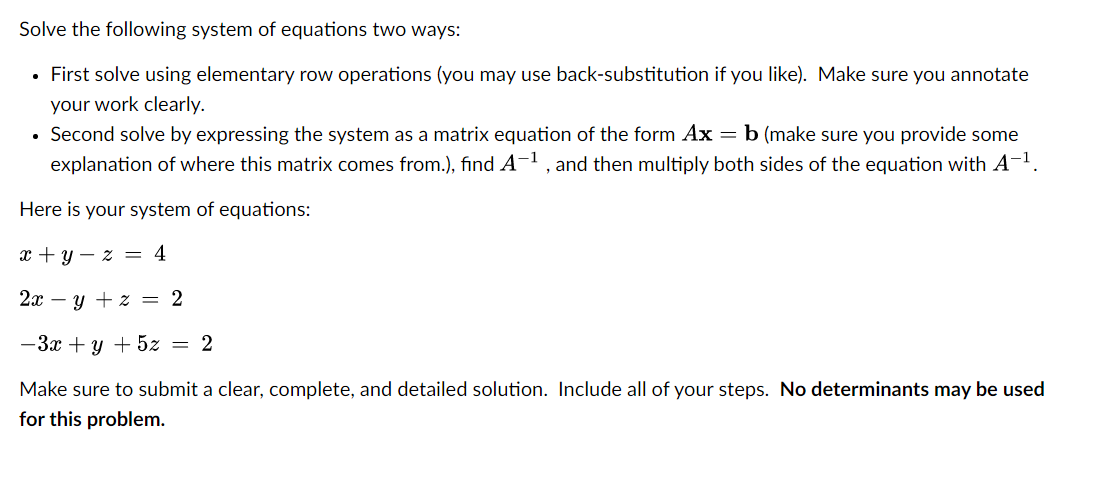 Solved Make sure to submit a clear, complete, and detailed | Chegg.com