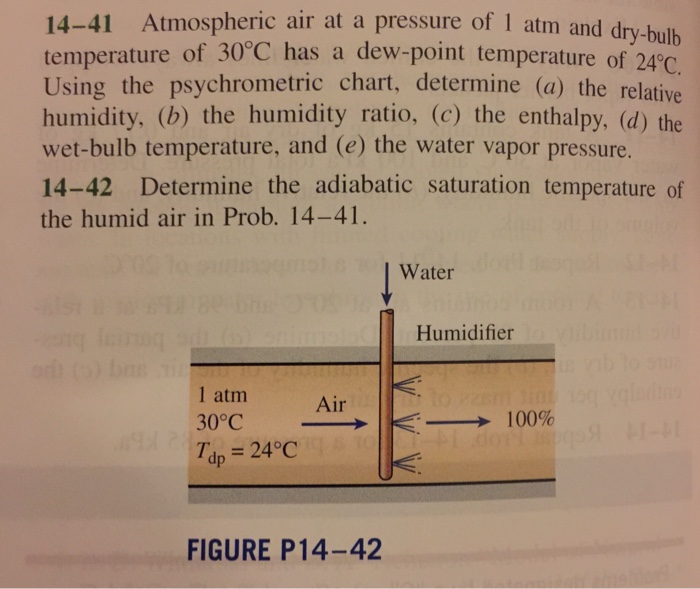 Solved 14-41 Atmospheric air at a pressure of 1 atm and | Chegg.com
