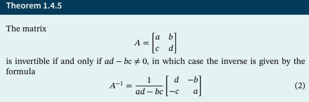Solved In Exercises 5-8, use Theorem 1.4.5 to compute the | Chegg.com