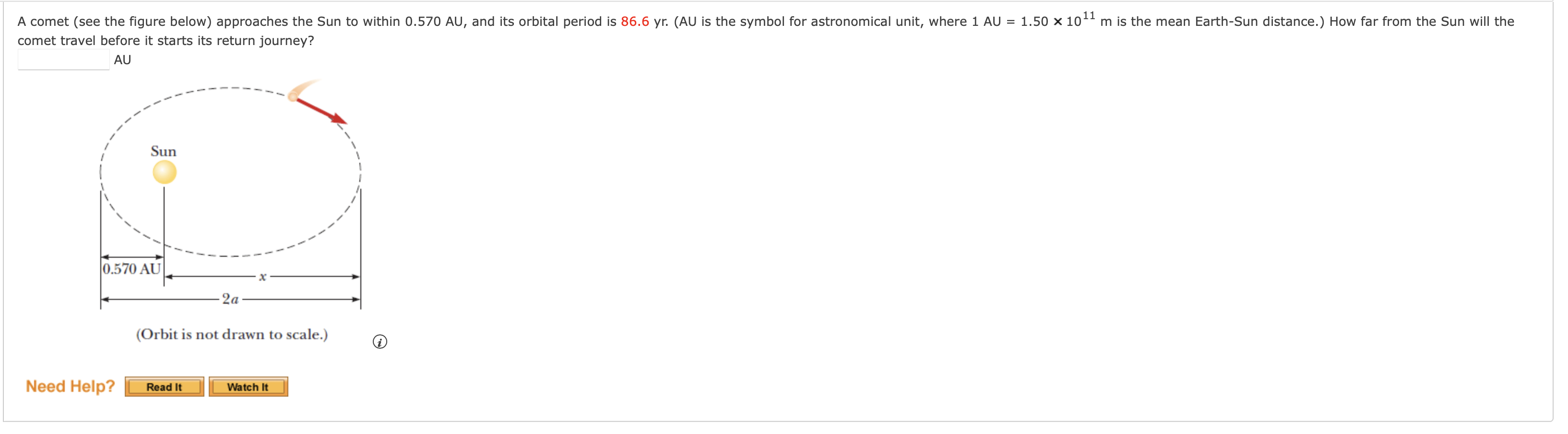 Solved (Orbit is not drawn to scale.) (i) | Chegg.com