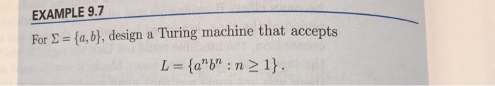 Solved 4. Determine what the Turing machine in Example 9.7 | Chegg.com