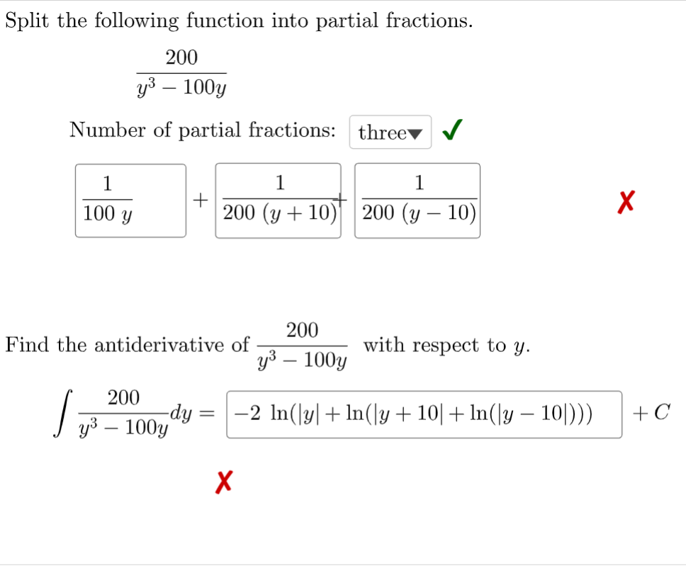 Solved Split the following function into partial fractions. | Chegg.com