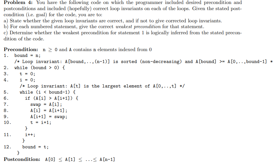 You have the following code on which the programmer | Chegg.com