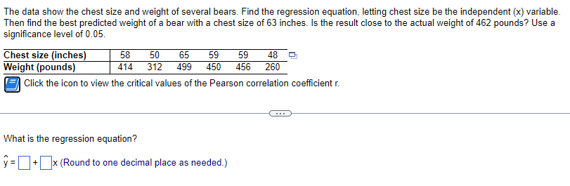 Solved Critical Values of the Pearson Correlation | Chegg.com