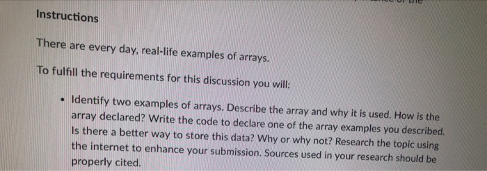 Arrays In Everyday Life