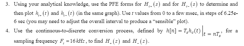 3. Using your analytical knowledge, use the PFE forms | Chegg.com