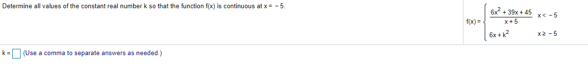 Solved Determine all values of the constant real number k so | Chegg.com
