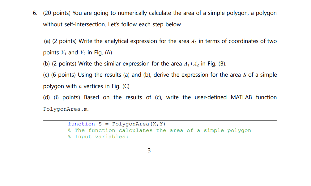 Solved 6. (20 points) You are going to numerically calculate | Chegg.com