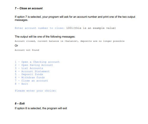 Solved Create a complete and fully functional JAVA Banking | Chegg.com