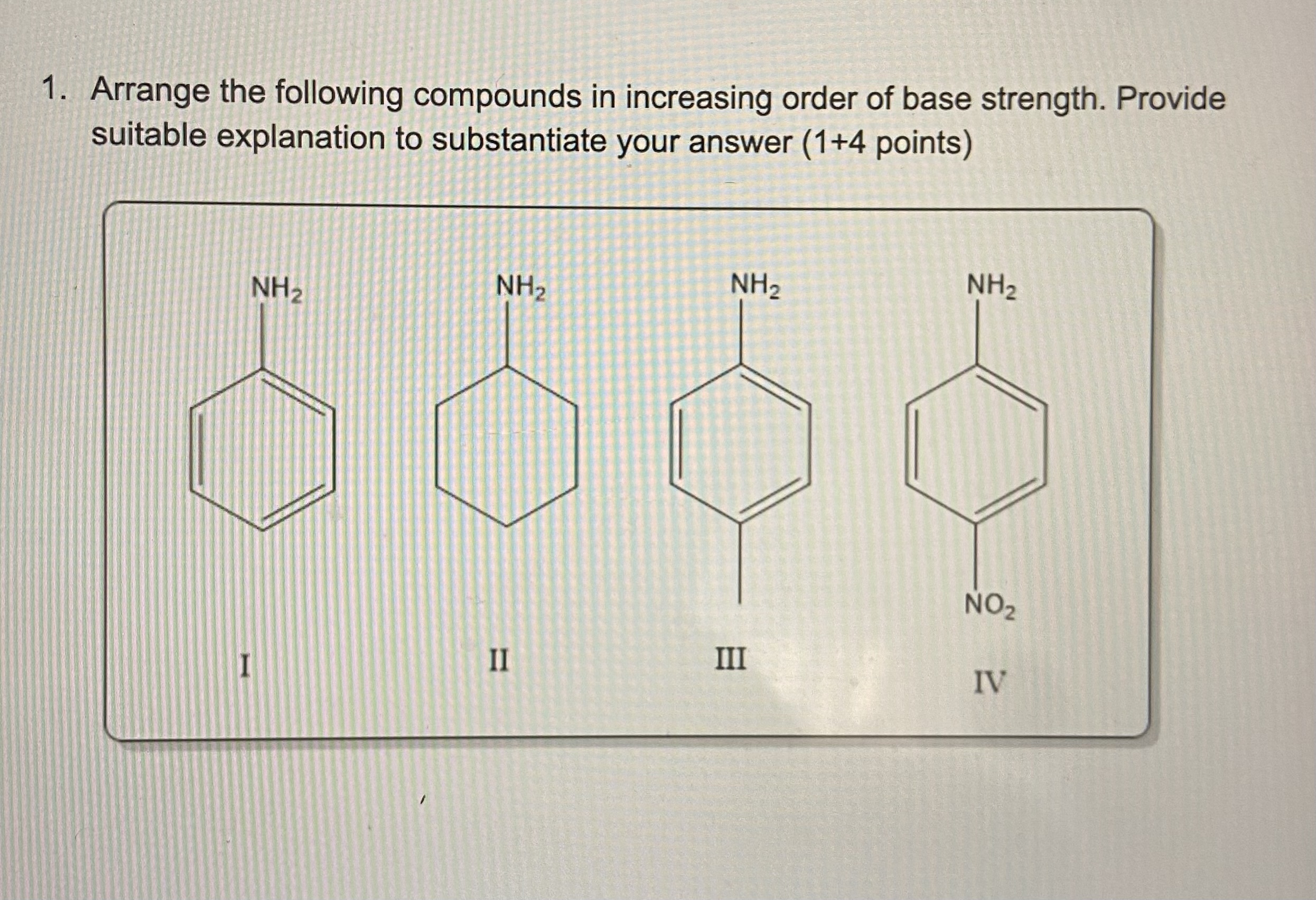 Solved 1. ﻿Arrange the following compounds in increasing | Chegg.com