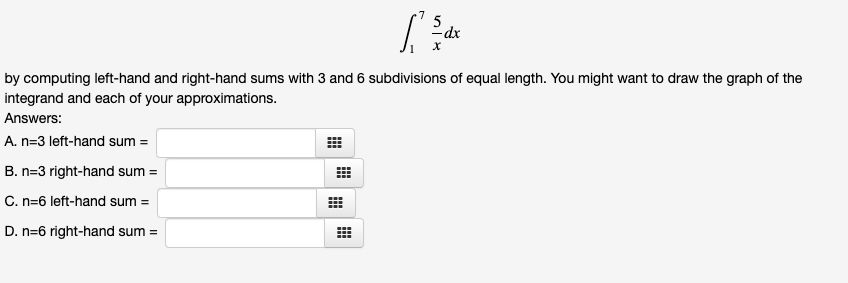 Solved dx by computing left-hand and right-hand sums with 3 | Chegg.com