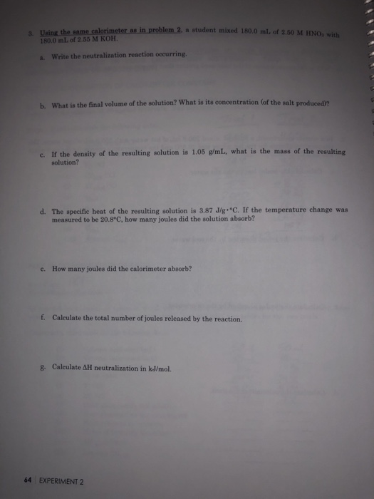 Solved What calculation do I perform to finish this lab | Chegg.com