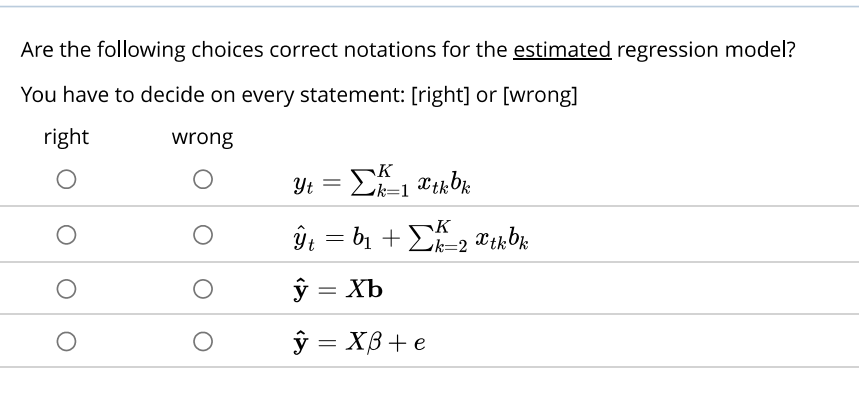 Solved Are the following choices correct notations for the | Chegg.com