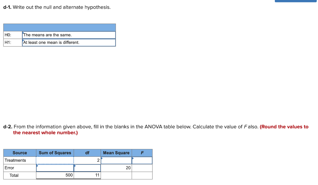 Solved Using the partial ANOVA Table found in question d-2, | Chegg.com