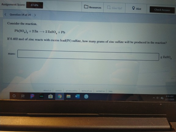 Solved Assignment Score: Resources DL Gree Up Hint Check | Chegg.com