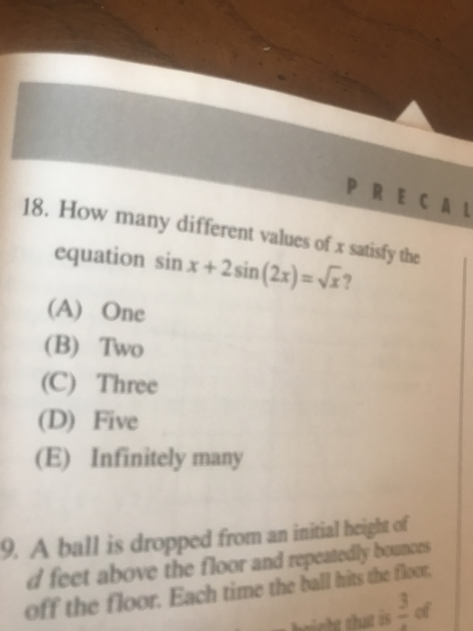 Solved How Many Different Values Of X Satisfy The Equation Chegg