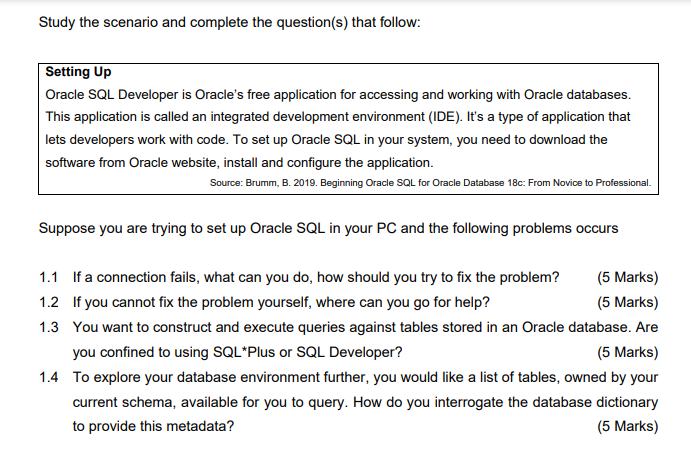 Solved Study the scenario and complete the question(s) that | Chegg.com